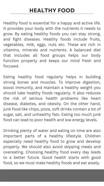 Healthy Food Essay 100, 150, 200, 250 and 300 Words – blogisfun.com
