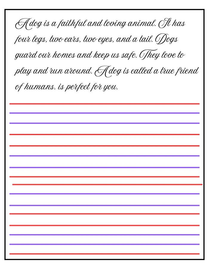 Cursive Writing Paragraph for Practice – blogisfun.com